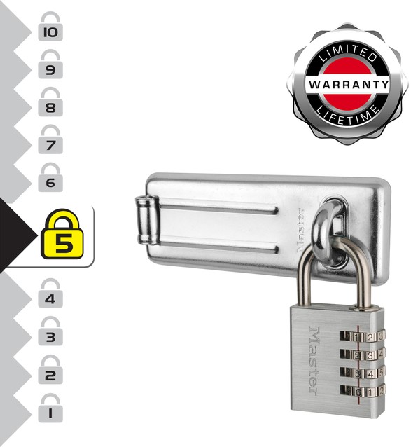 Hangslot MasterLock overval + aluminium 40mm GZ OfficeXperience
